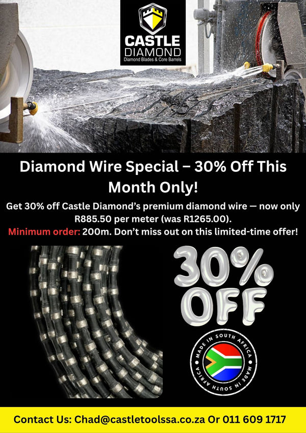 Diamond Wire Sale – 30% Off | Castle Diamond SA – Castle SA Diamond